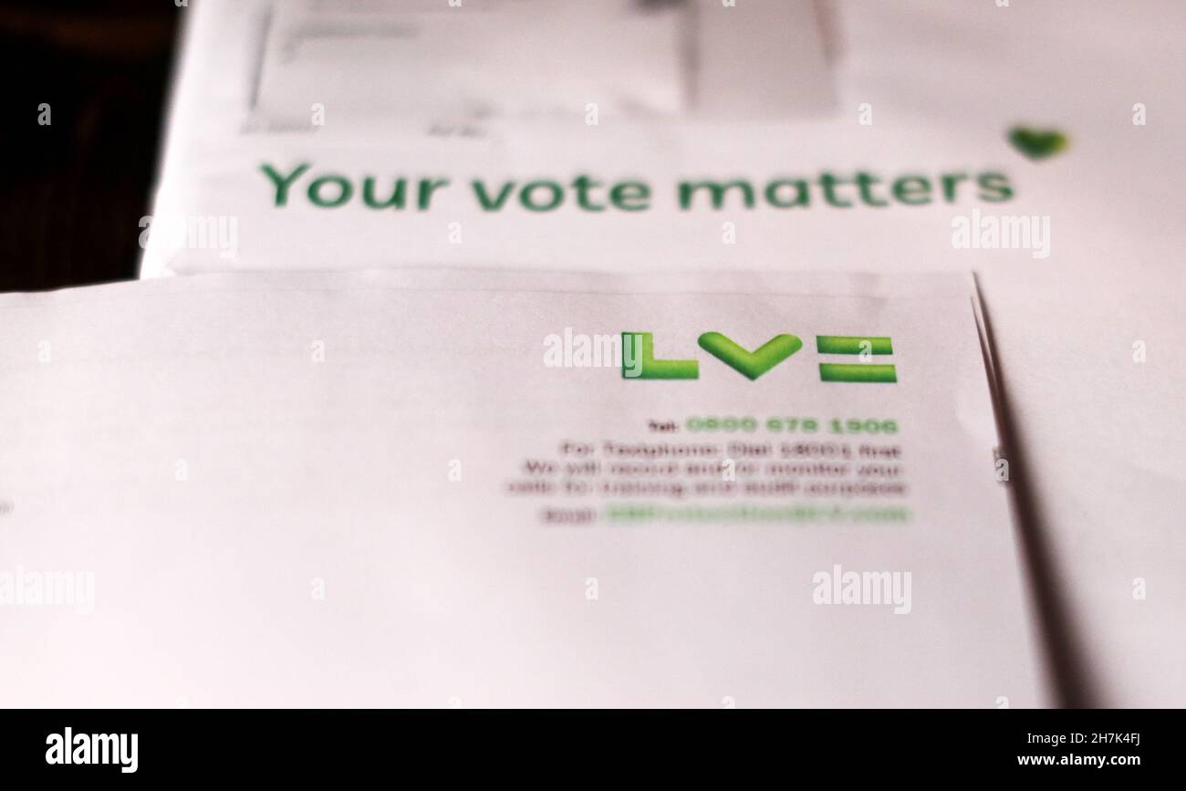 UK insurer LV=, known as Liverpool Victoria, letter to members for ...