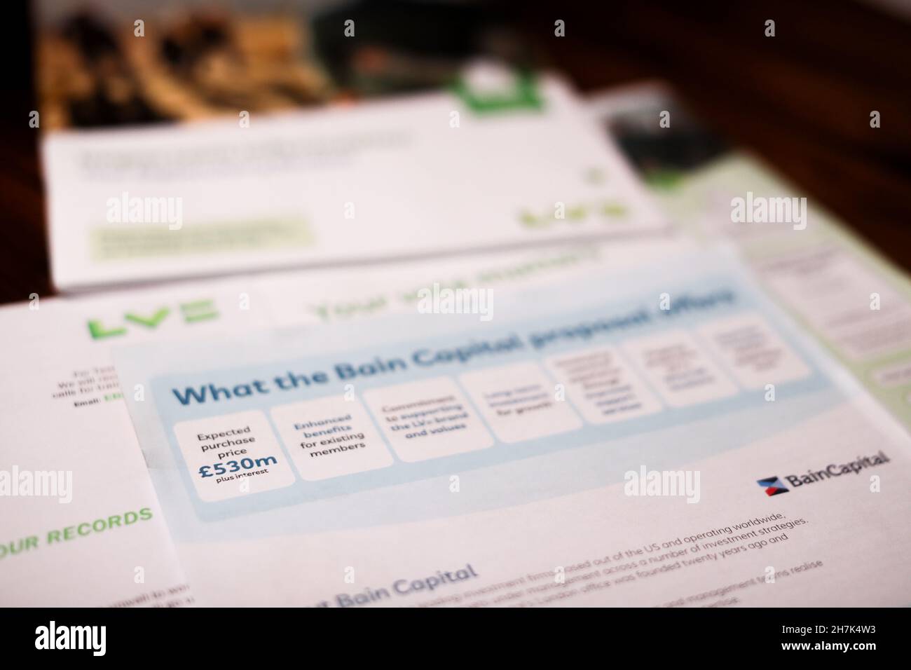 UK insurer LV=, known as Liverpool Victoria, letter to members for ...