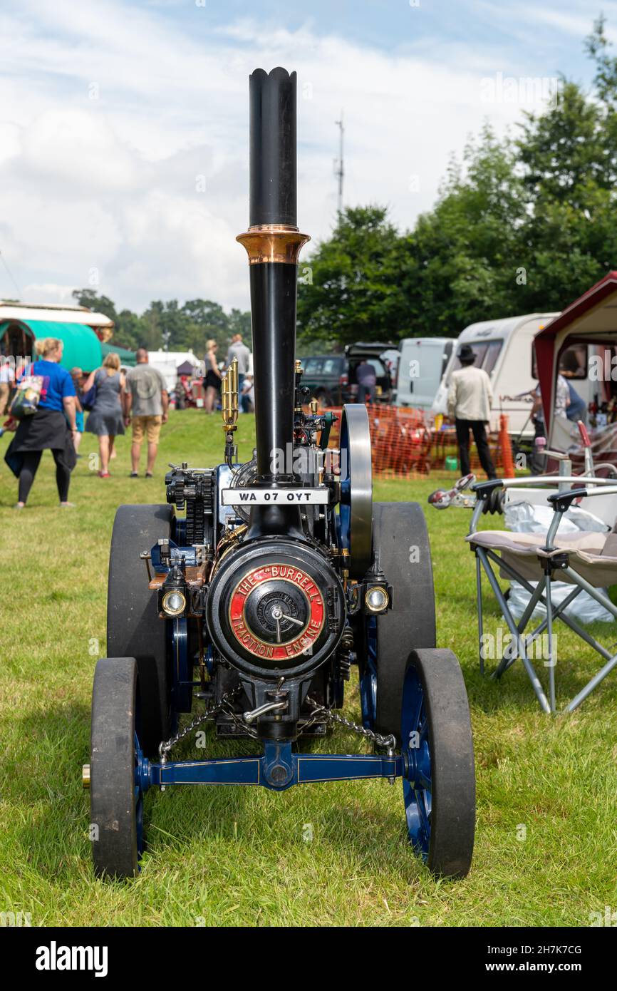 Honiton.Devon.United Kingdom.July 2nd 2021.A restored Burrell miniature ...