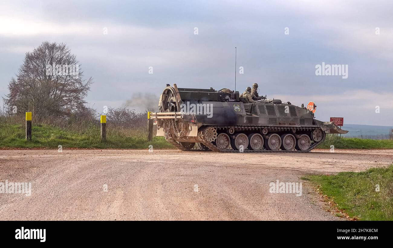 British Army Challenger Armored Repair and Recovery Vehicle (CRARRV) in ...