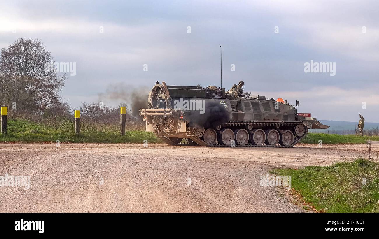 British Army Challenger Armored Repair and Recovery Vehicle (CRARRV) in ...