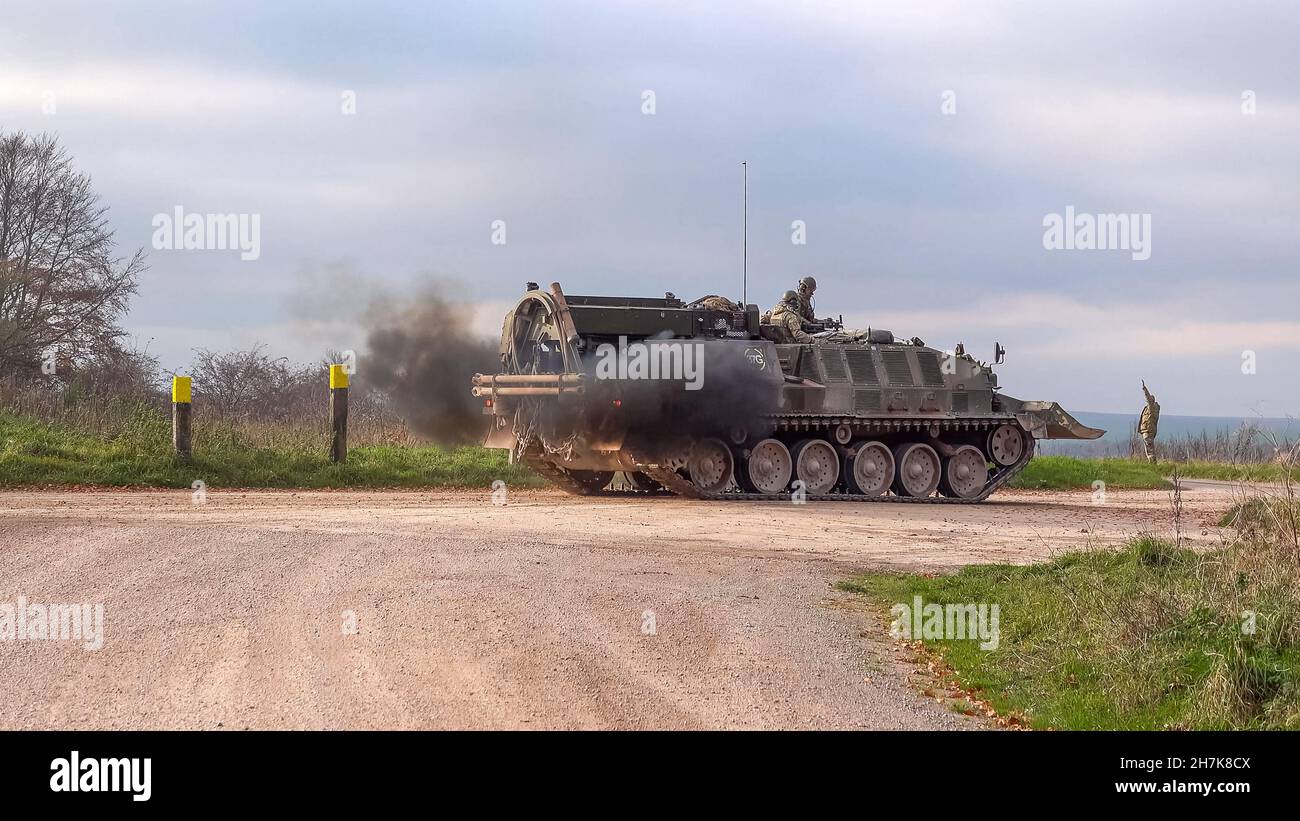 British Army Challenger Armored Repair and Recovery Vehicle (CRARRV) in ...