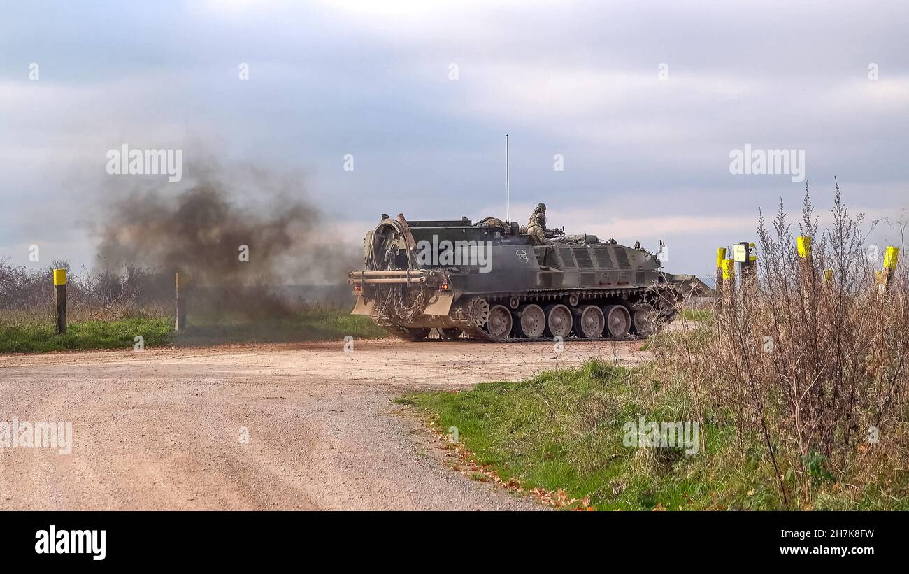 British Army Challenger Armored Repair and Recovery Vehicle (CRARRV) in ...