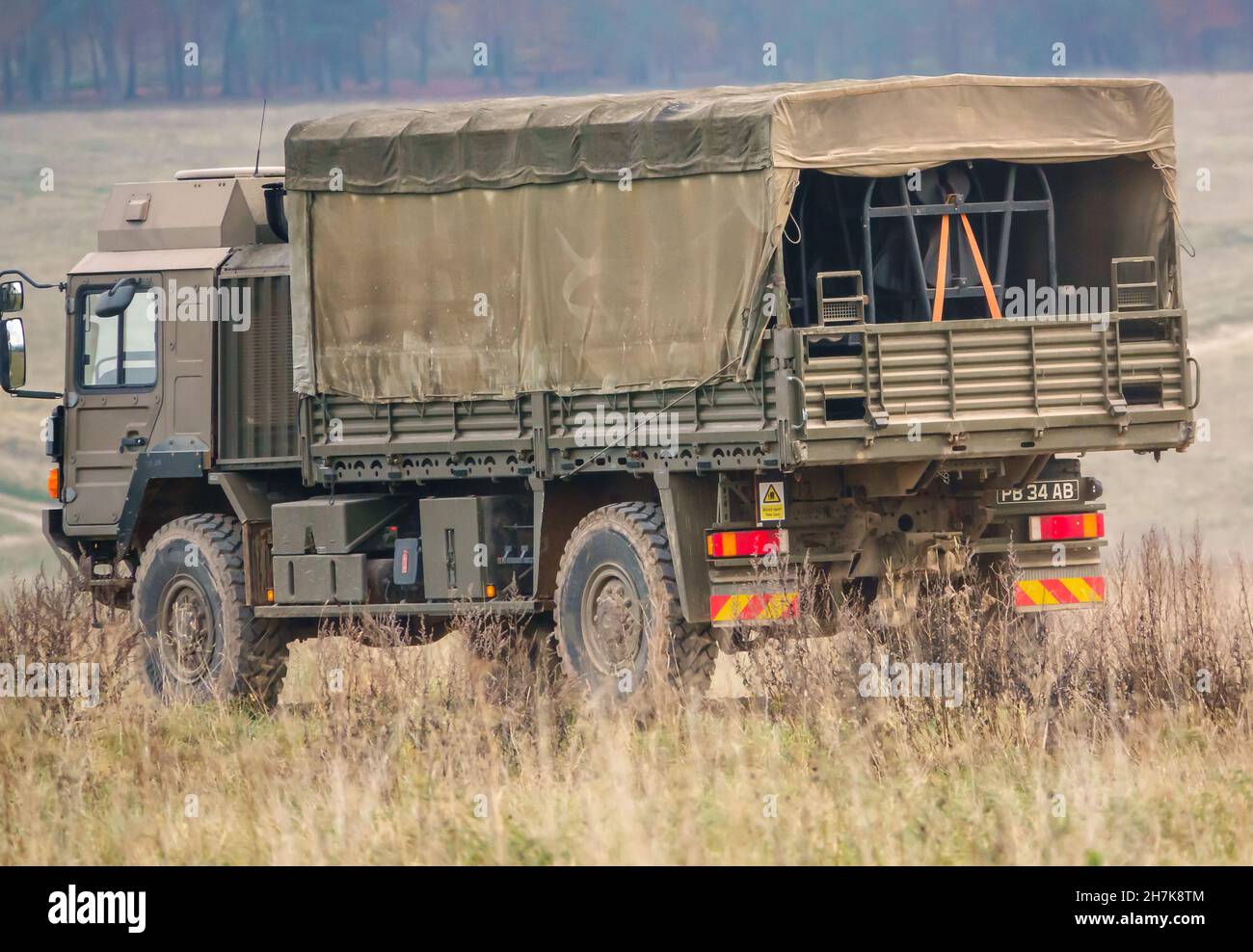 British army MAN SV 4x4 utility support vehicle in action on a military ...
