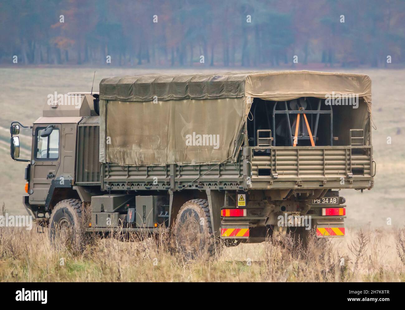 British army MAN SV 4x4 utility support vehicle in action on a military ...