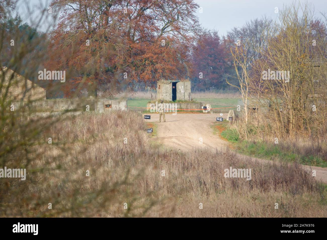 a British army training camp for military exercises, Wiltshire UK Stock ...