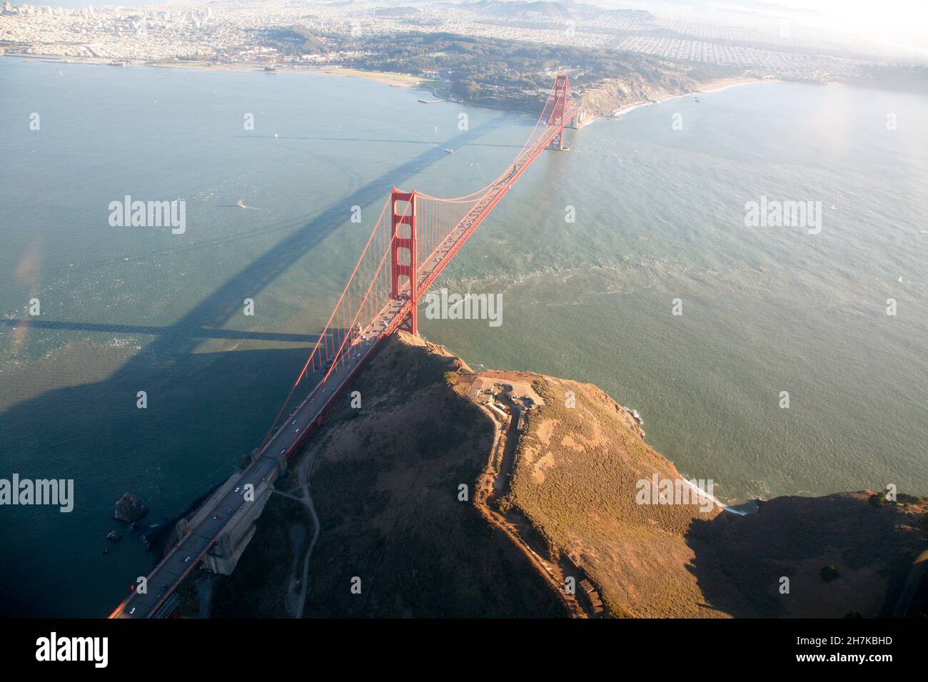 View of Golden Gate Bridge from above Stock Photo - Alamy