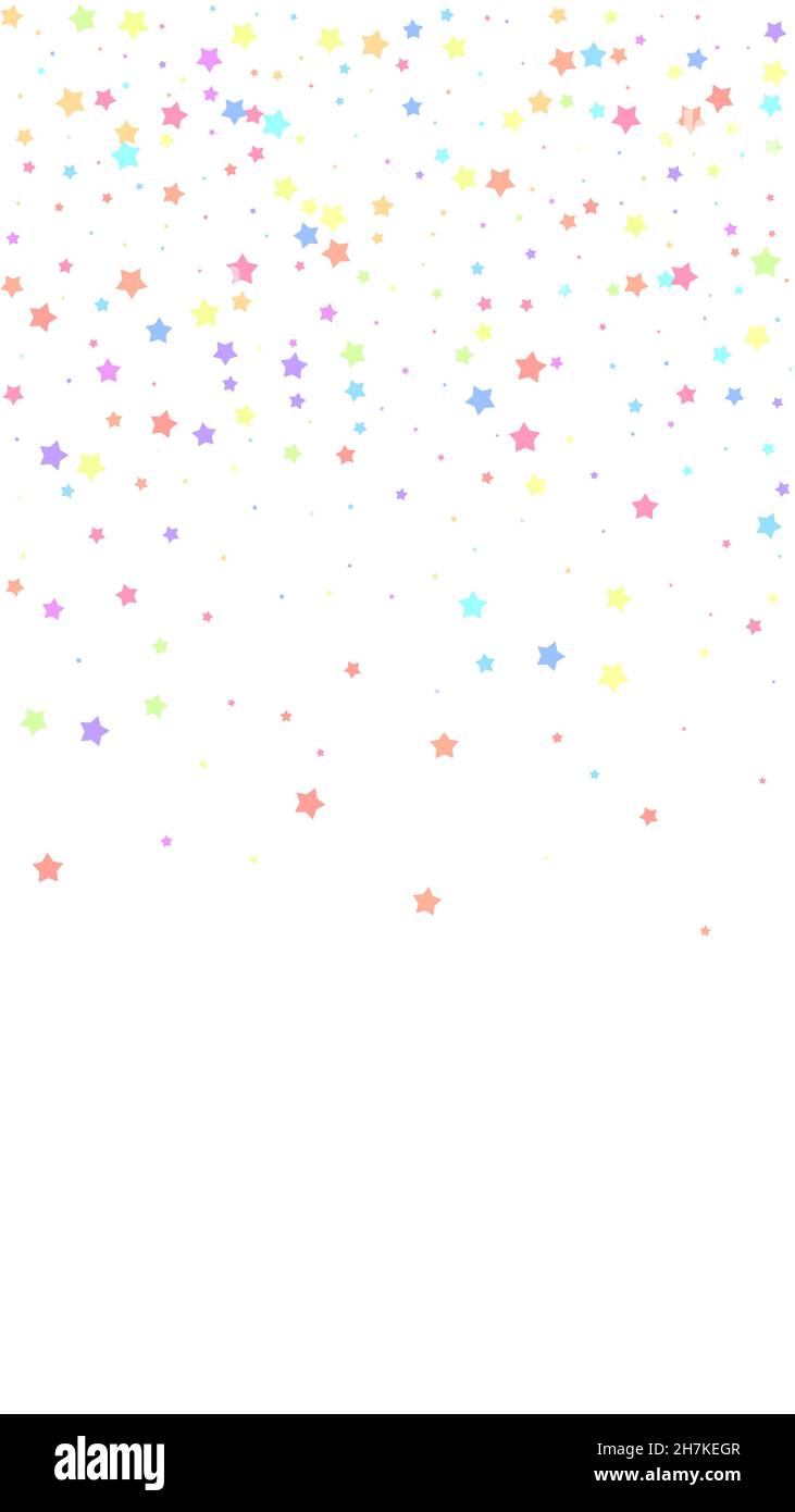 Festive stunning confetti. Celebration stars. Colorful stars random on ...