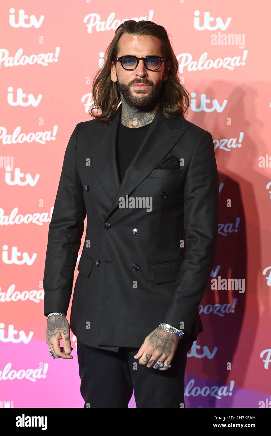 London, UK. 23 November 2021. Pete Wicks arriving at the ITV Palooza ...