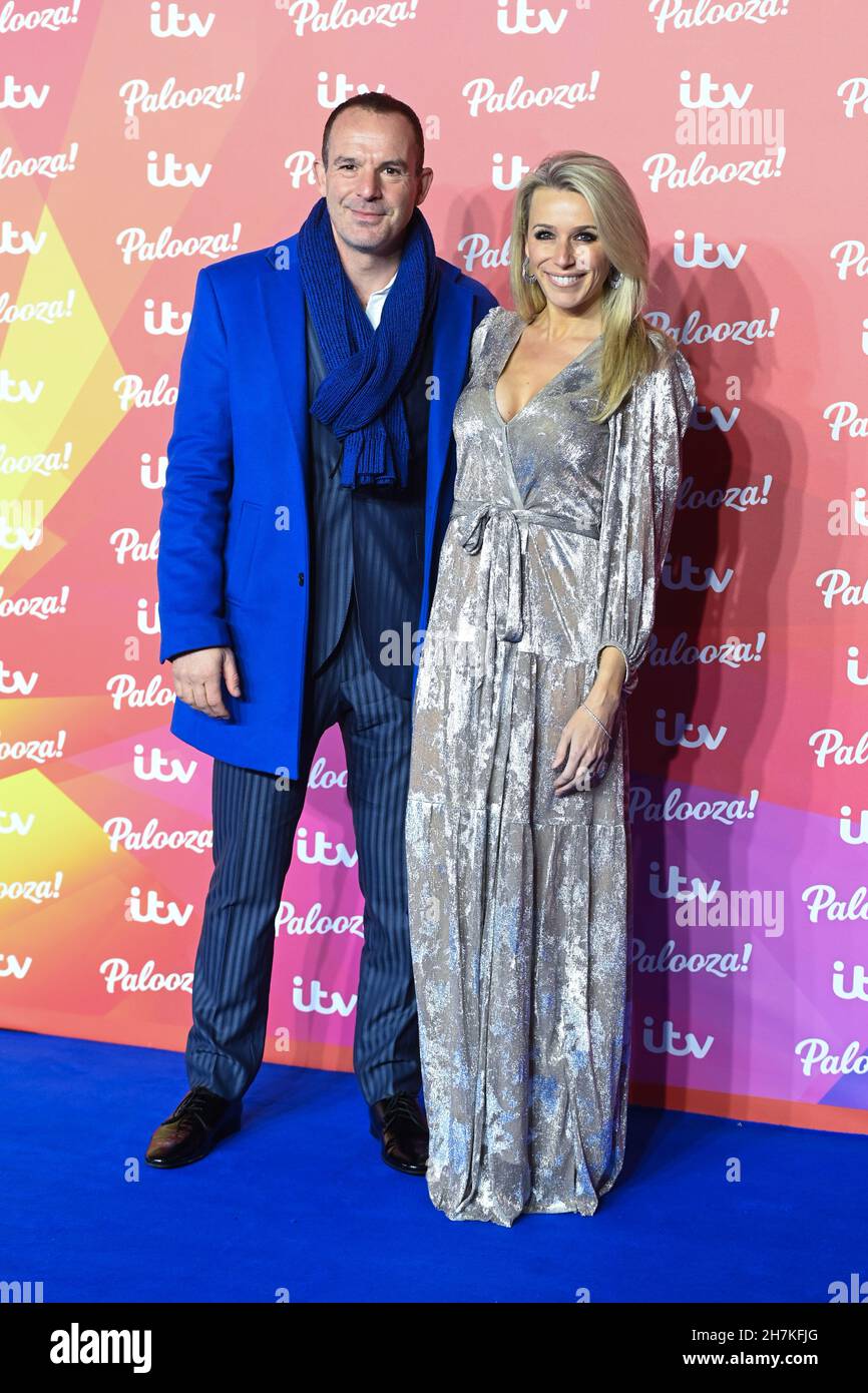 London, UK. 23 November 2021. Martin Lewis and Lara Lewington arriving ...