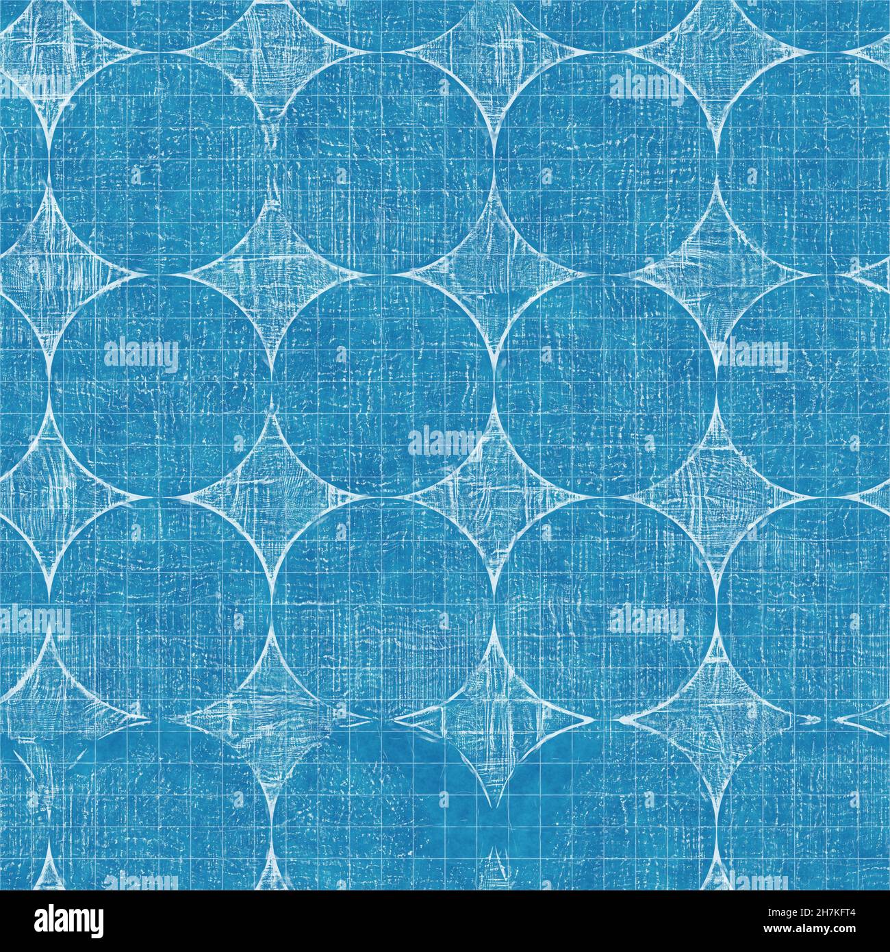 Seamless bright blue blueprint pattern for textile and print Stock ...