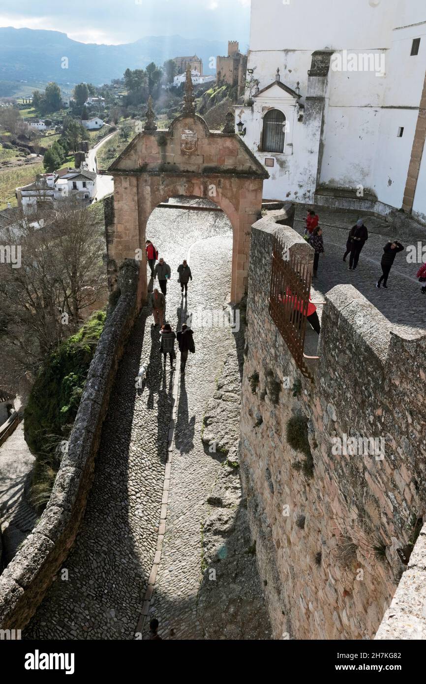 Fortified walls of Ronda, Spain Stock Photo - Alamy