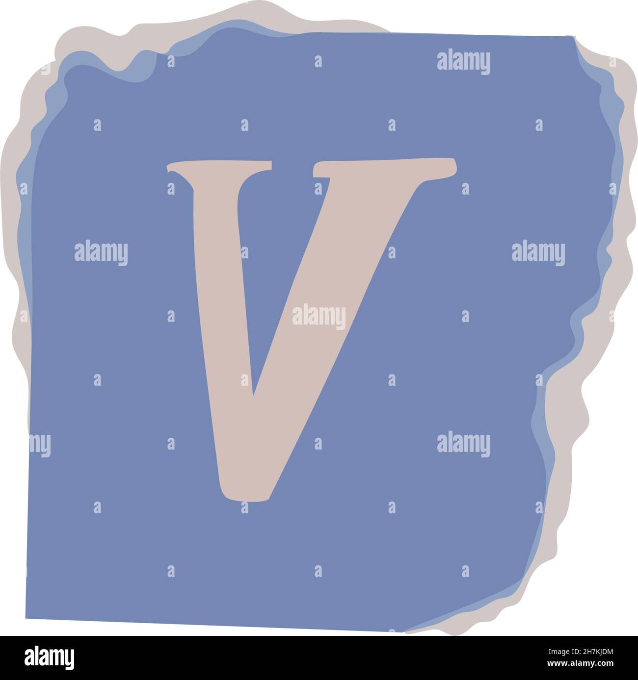 ransom paper with letter V Stock Vector Image & Art - Alamy