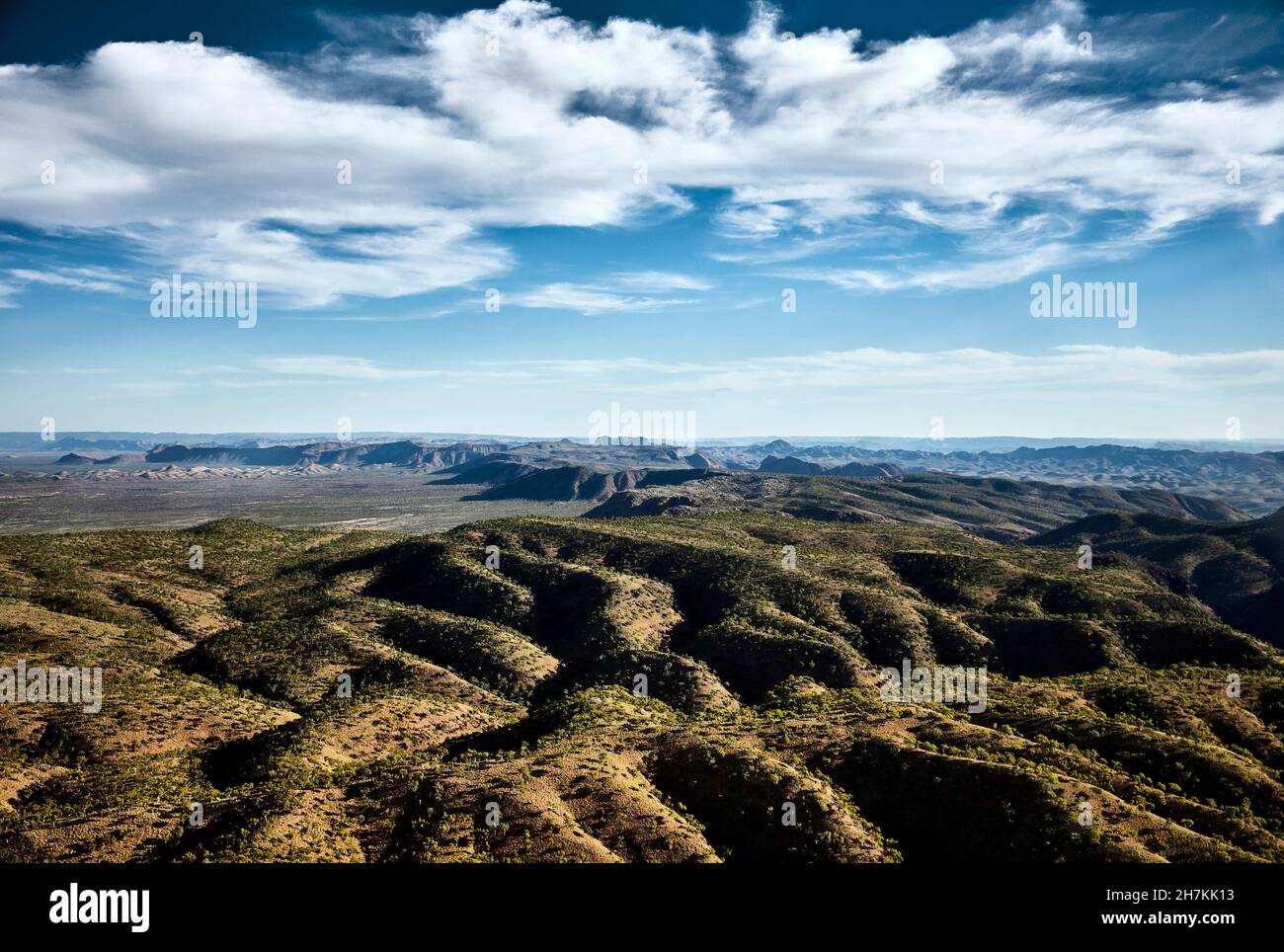 An aerial view of the Ragged Range in the Kimberley region of Western ...