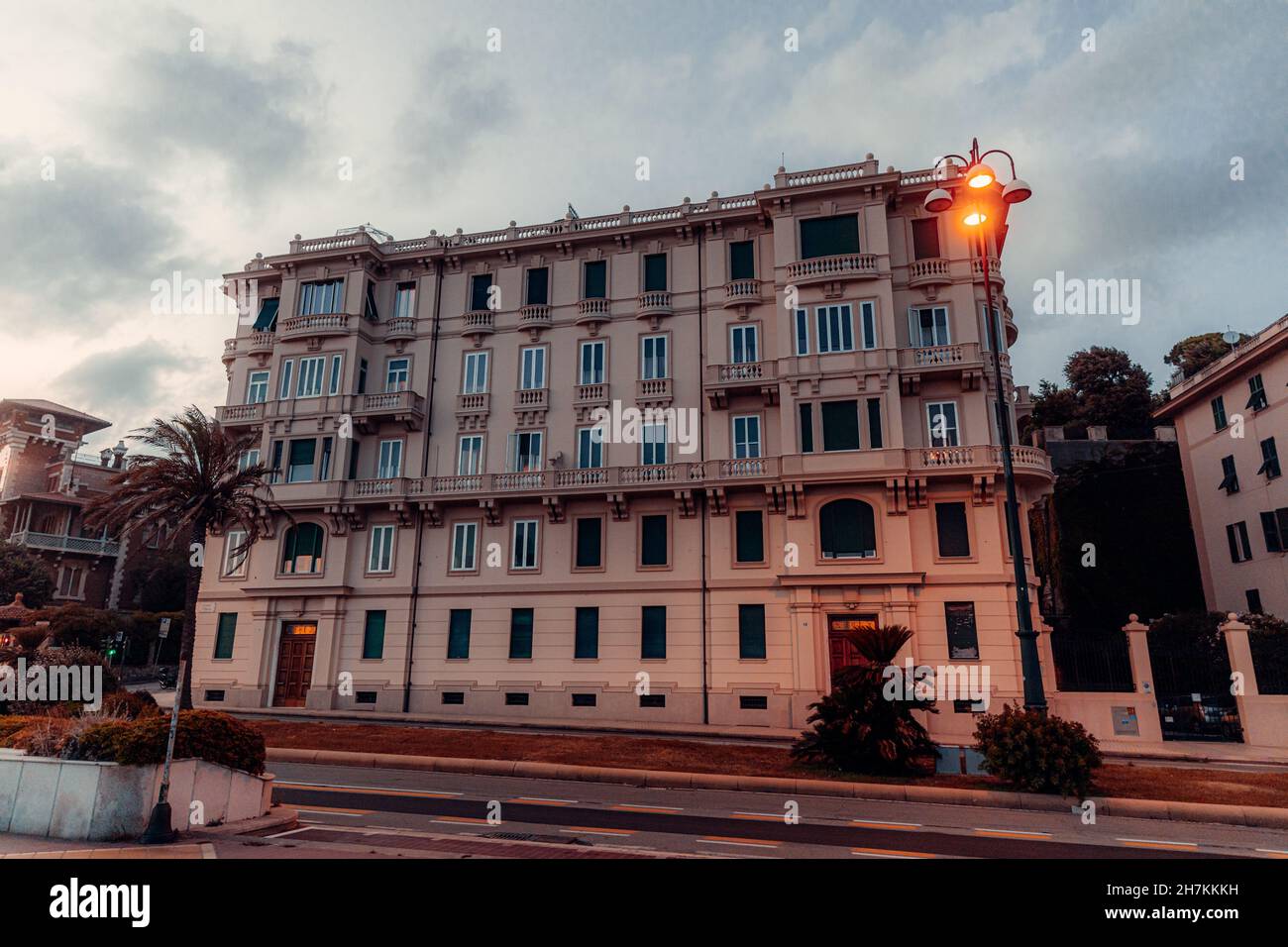 Old building in Genoa with a special architectural structure Stock ...