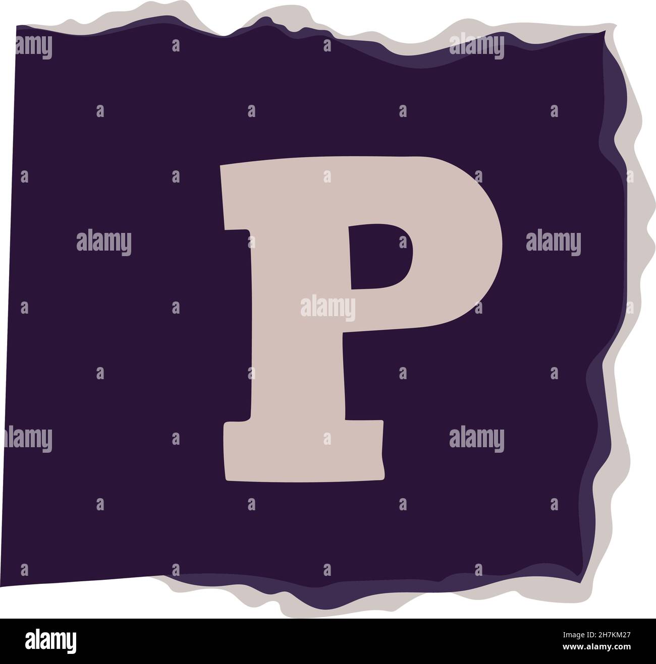 ransom note with letter P Stock Vector Image & Art - Alamy