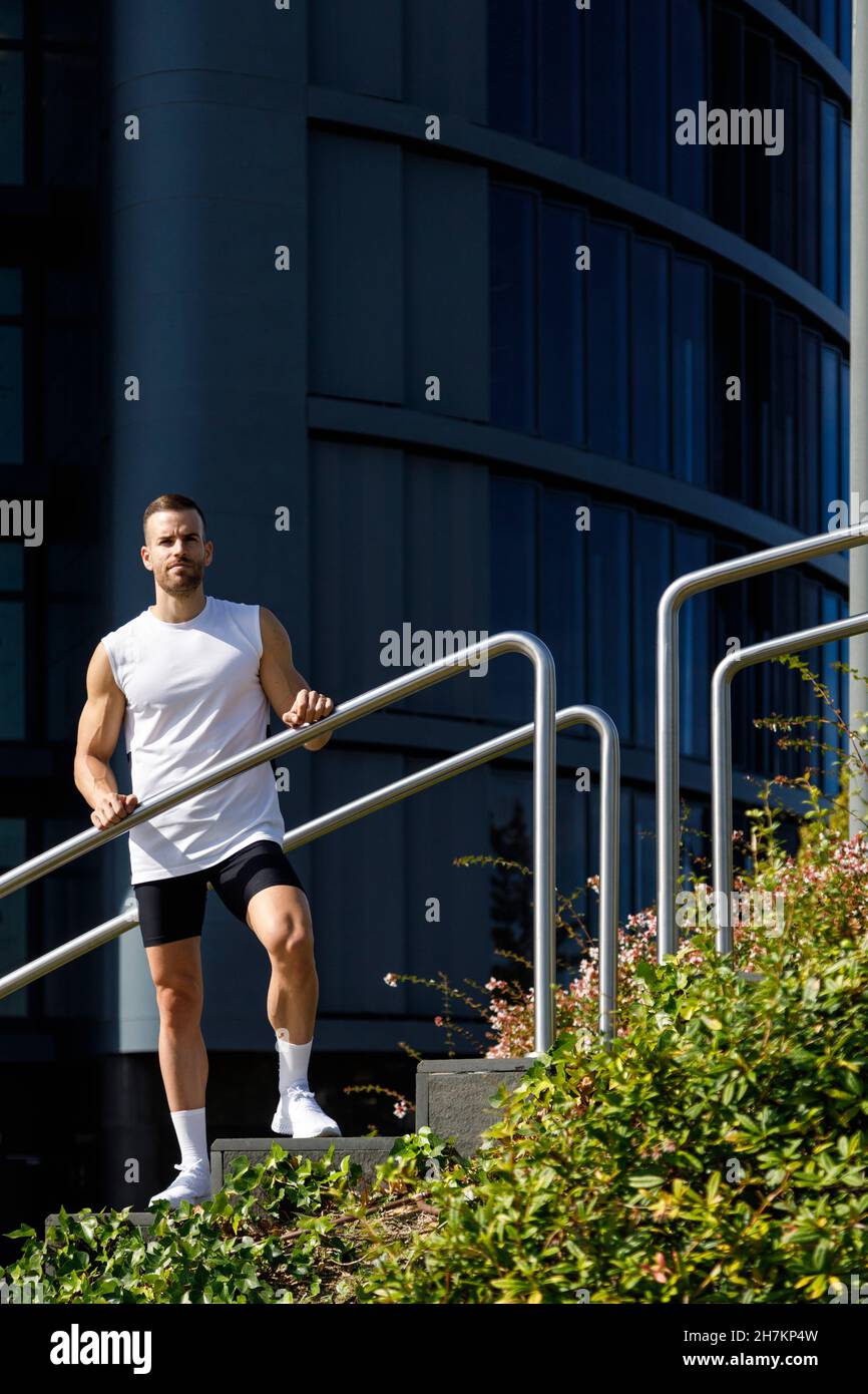 Male railing hi-res stock photography and images - Alamy