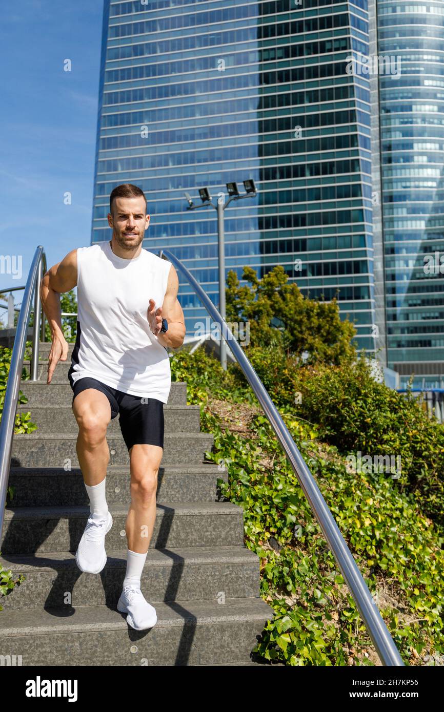 Business person running steps hi-res stock photography and images - Alamy