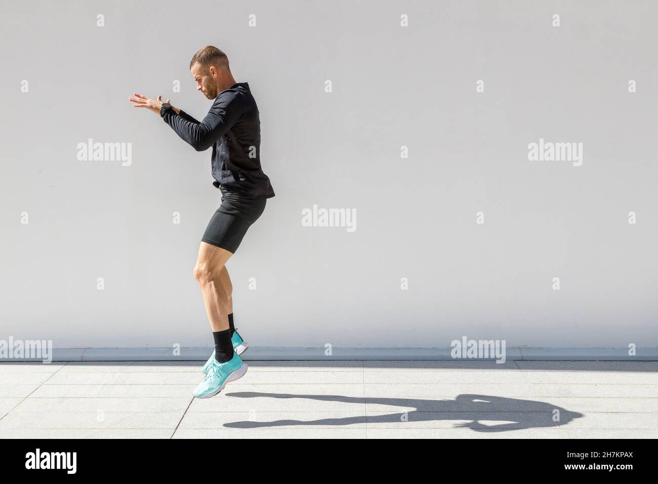 Young male athlete running path hi-res stock photography and images - Alamy