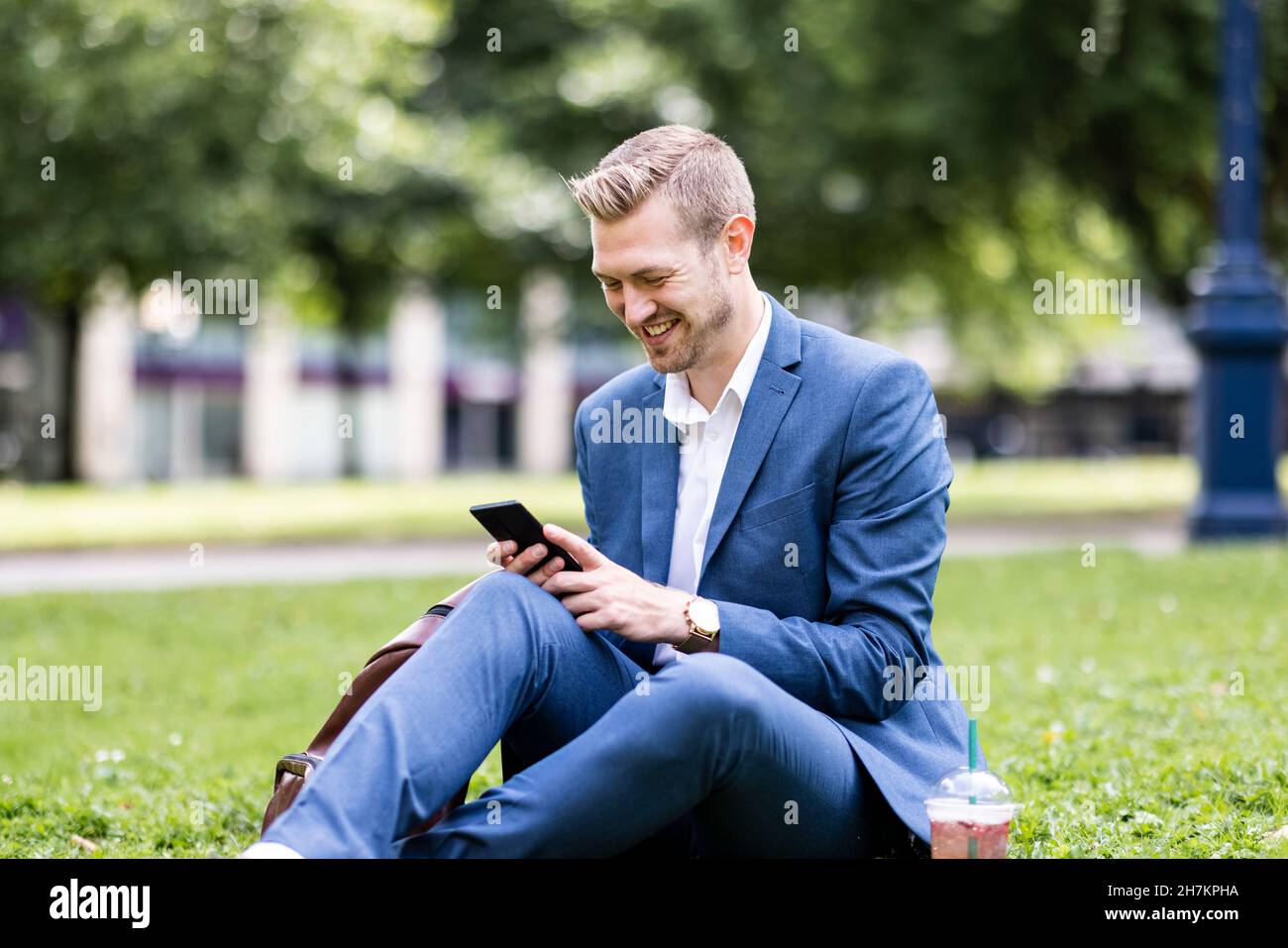 Male professional using mobile hi-res stock photography and images - Alamy