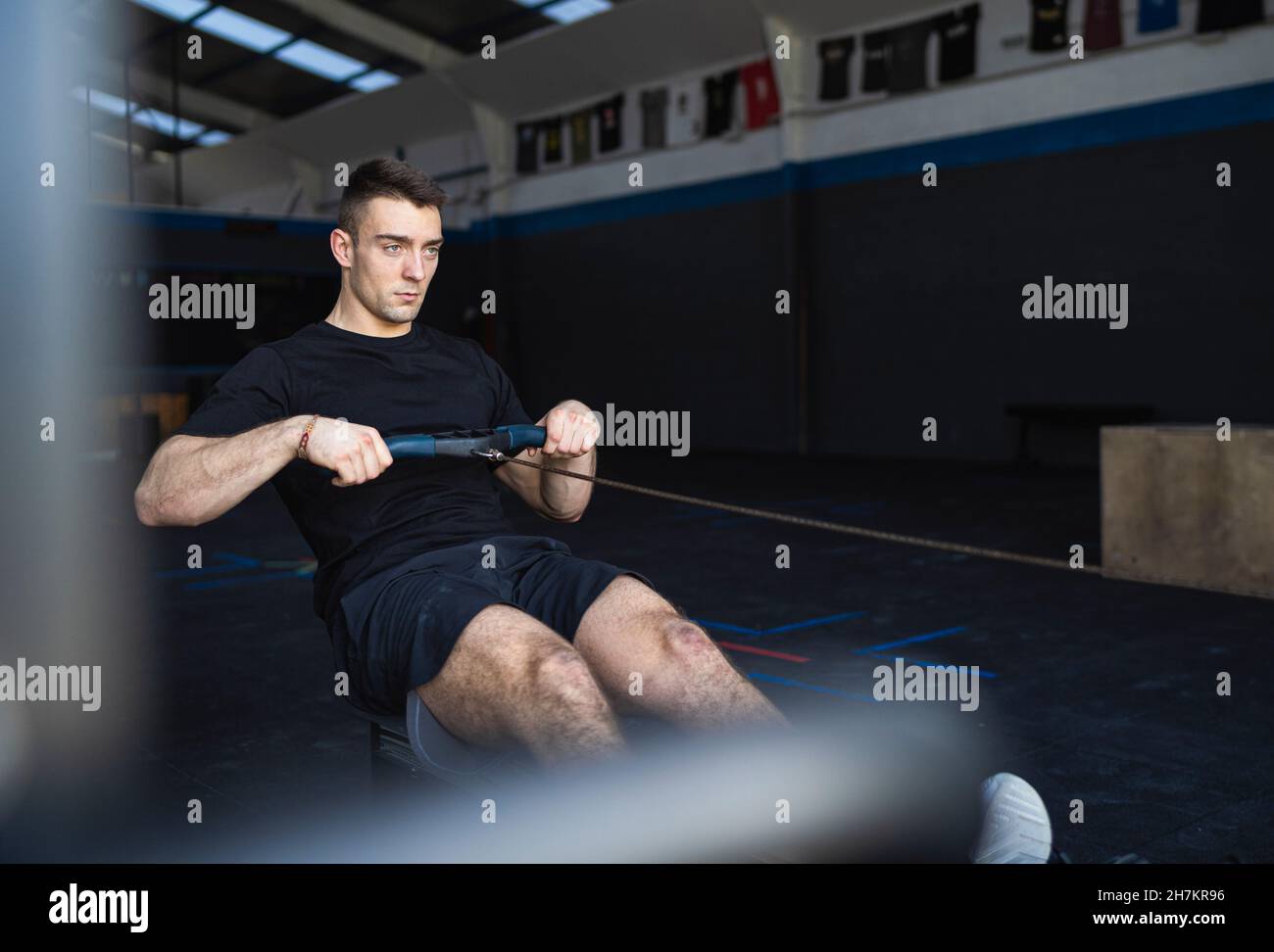 Young black male athlete hi-res stock photography and images - Alamy