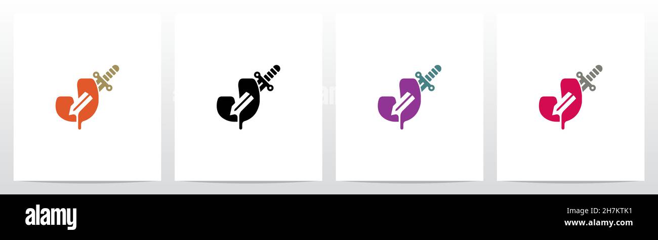 Knife Stab Letter Logo Design J Stock Vector Image & Art - Alamy