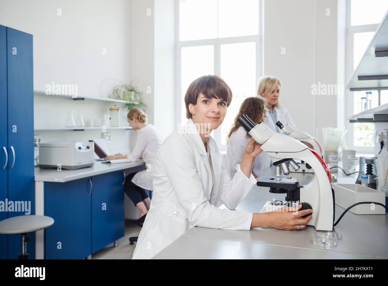 Four microscope hi-res stock photography and images - Alamy