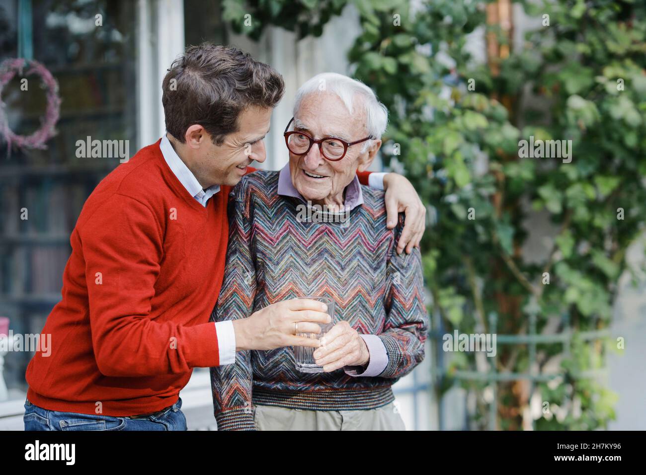 Father and son drinking water hi-res stock photography and images - Alamy