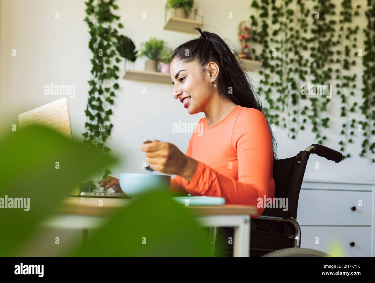 Disability person talking hi-res stock photography and images - Alamy