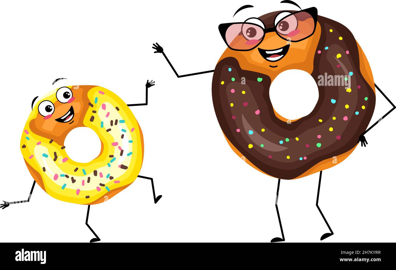 Cartoon Doughnuts With Faces 2