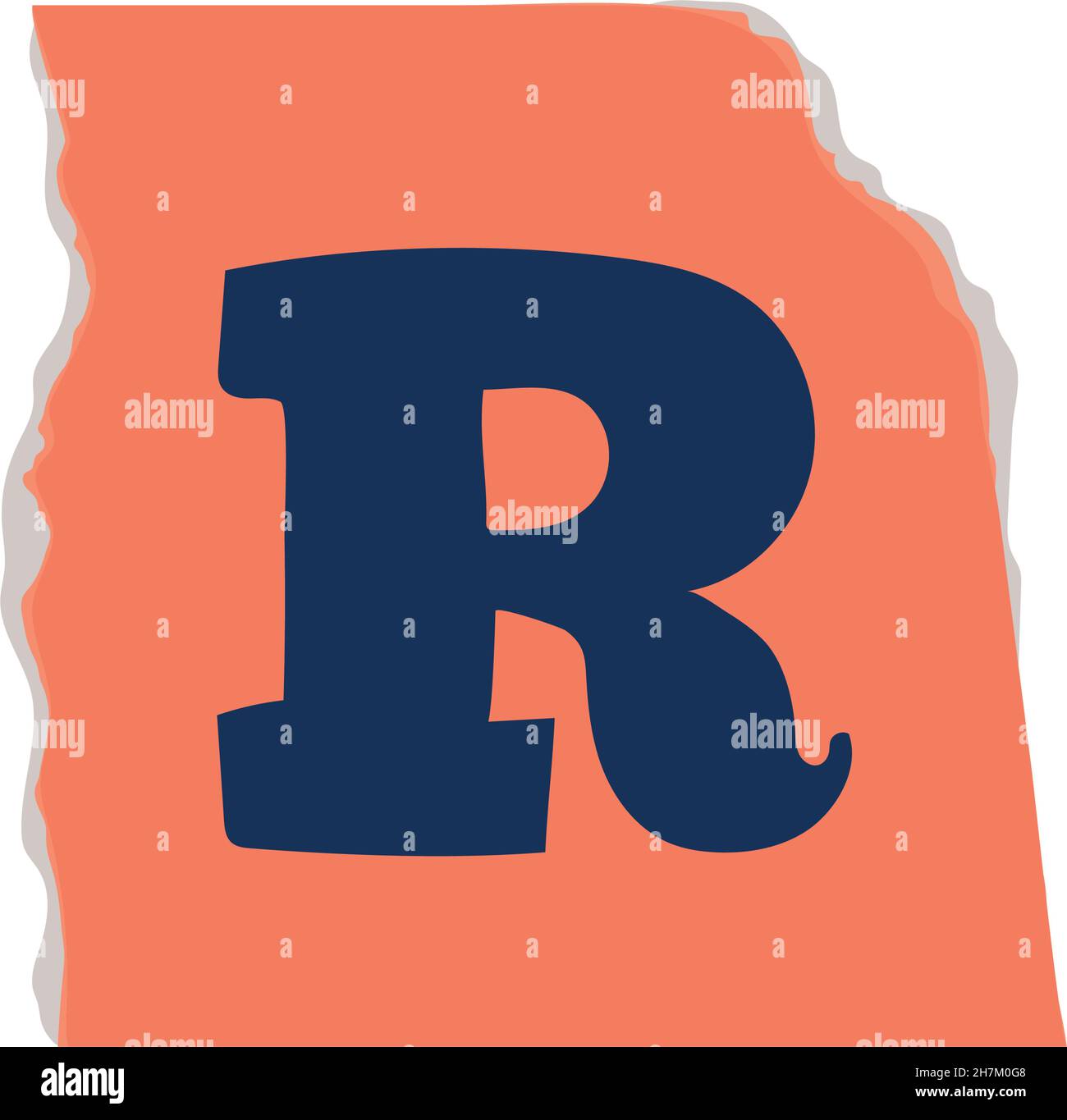 ransom note with letter R Stock Vector Image & Art - Alamy