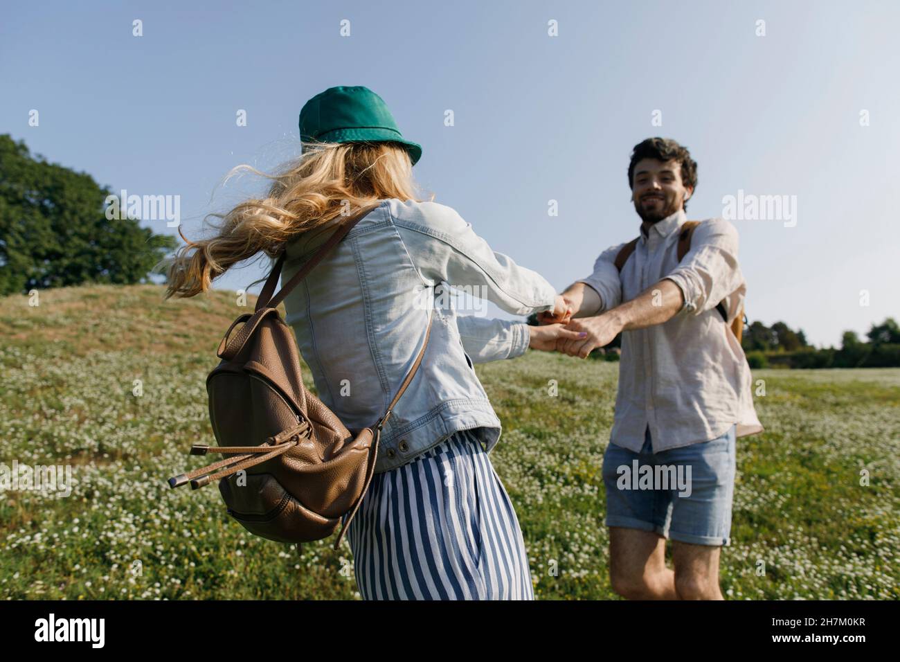 Two women twirling hi-res stock photography and images - Alamy