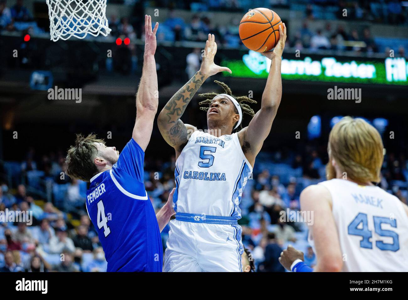 November 23, 2021: North Carolina-Asheville Bulldogs guard Drew Pember ...