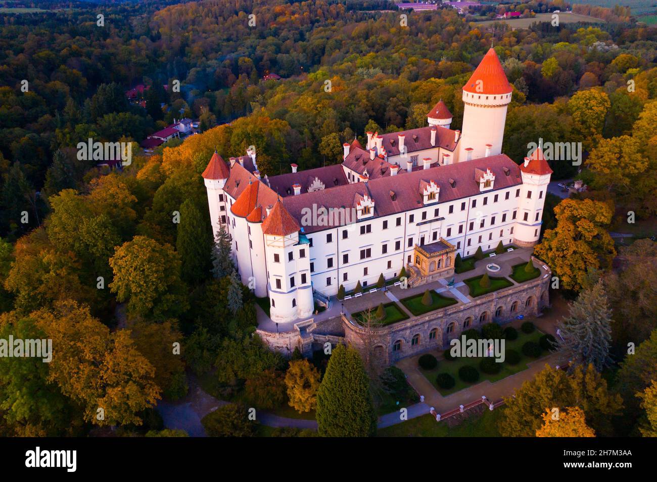 Aerial view konopiste castle hi-res stock photography and images - Alamy