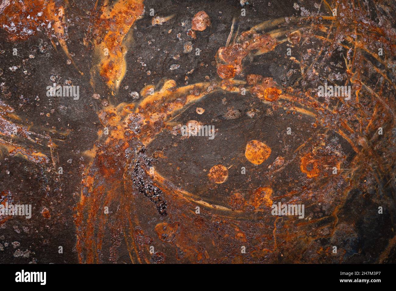 Background texture with rust elements on a cast iron surface Stock ...