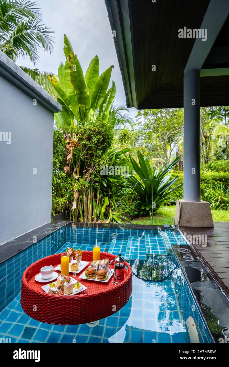 floating breakfast in plunge pool, afternoon tea or floating breakfast ...