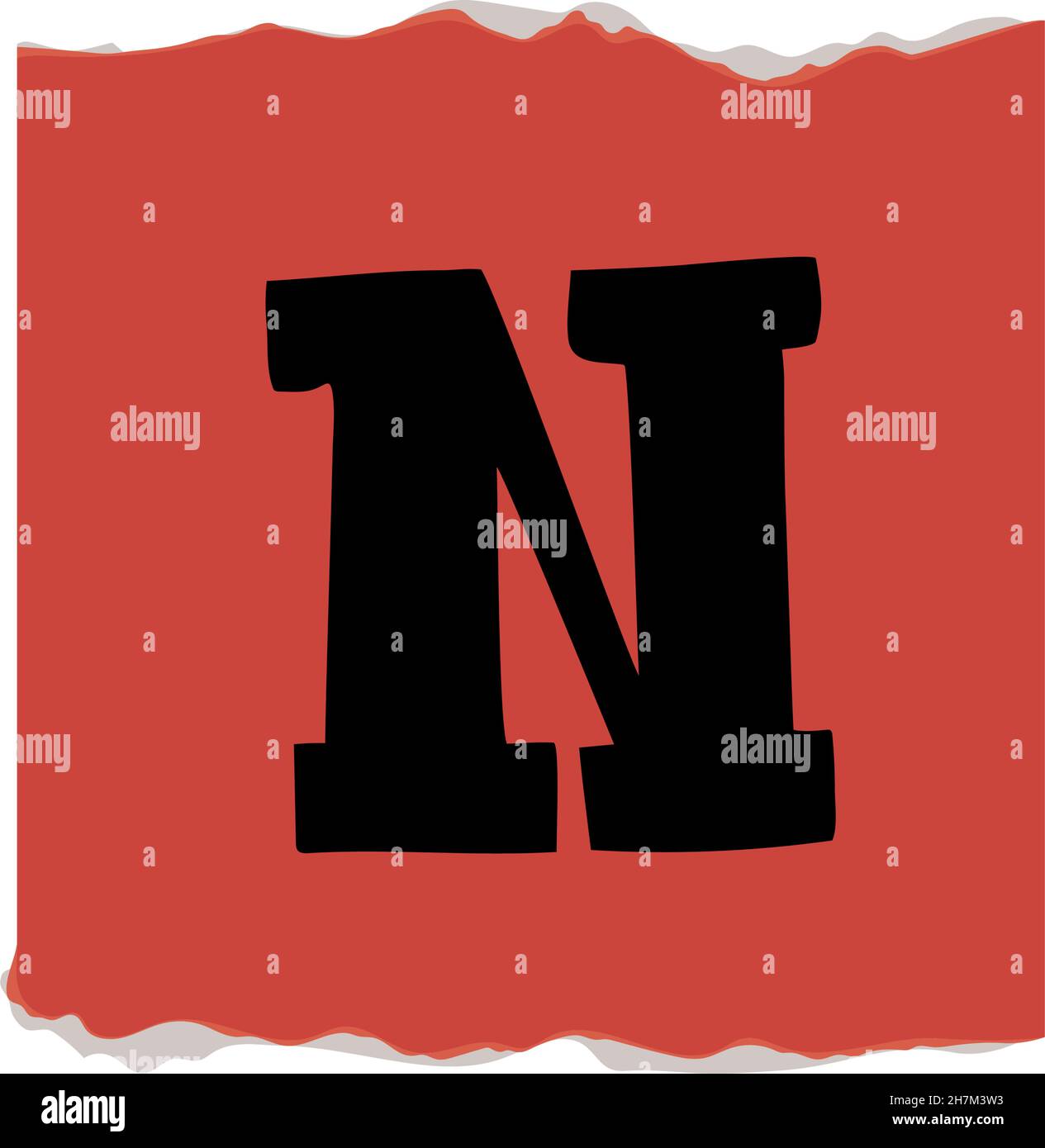 ransom note with letter N Stock Vector Image & Art - Alamy