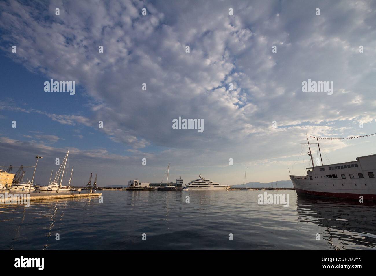 Picture of a landscape of the quays of the port of Rijeka, Croatia ...