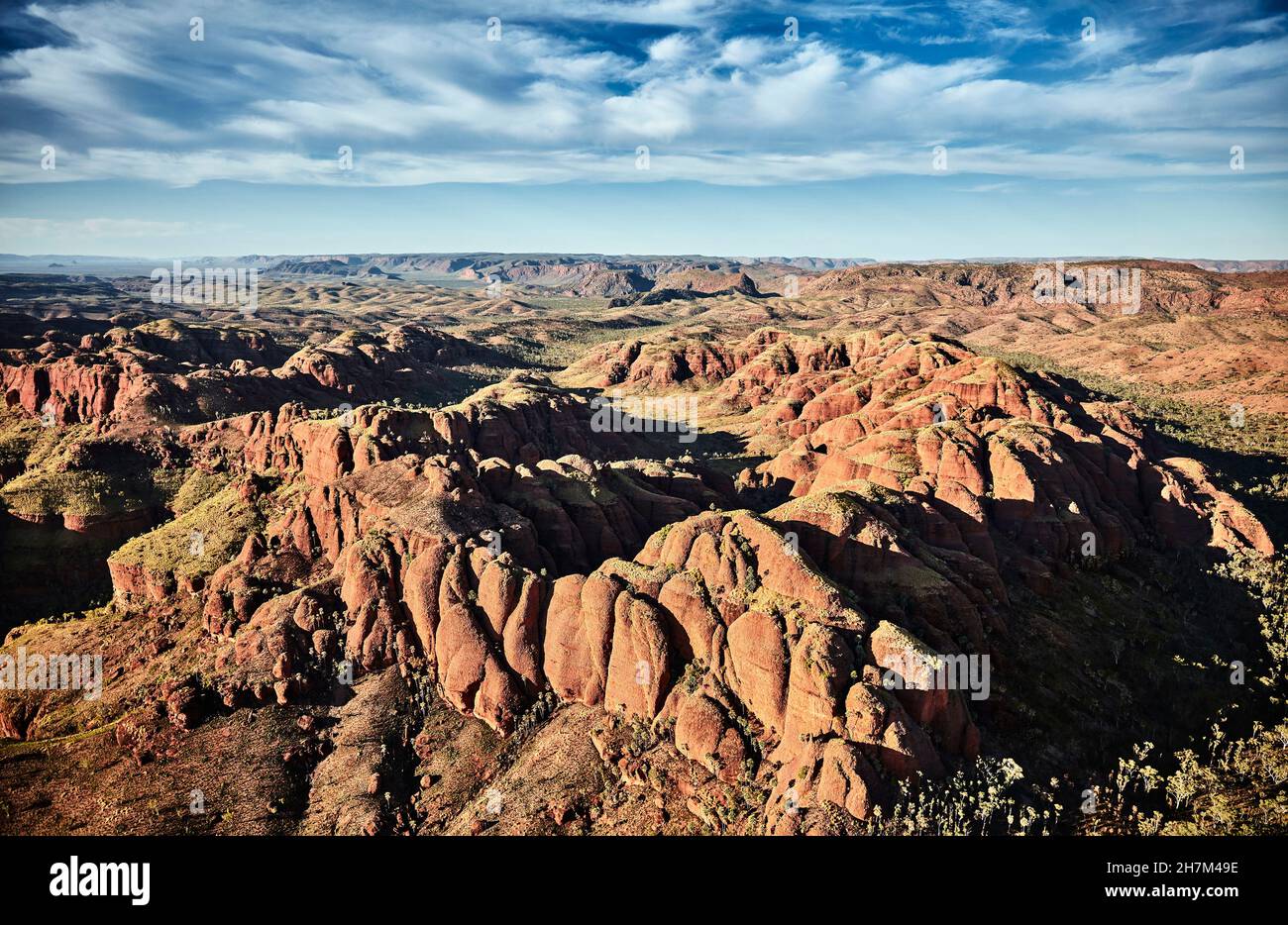 An aerial view of the Ragged Range in the Kimberley region of Western ...