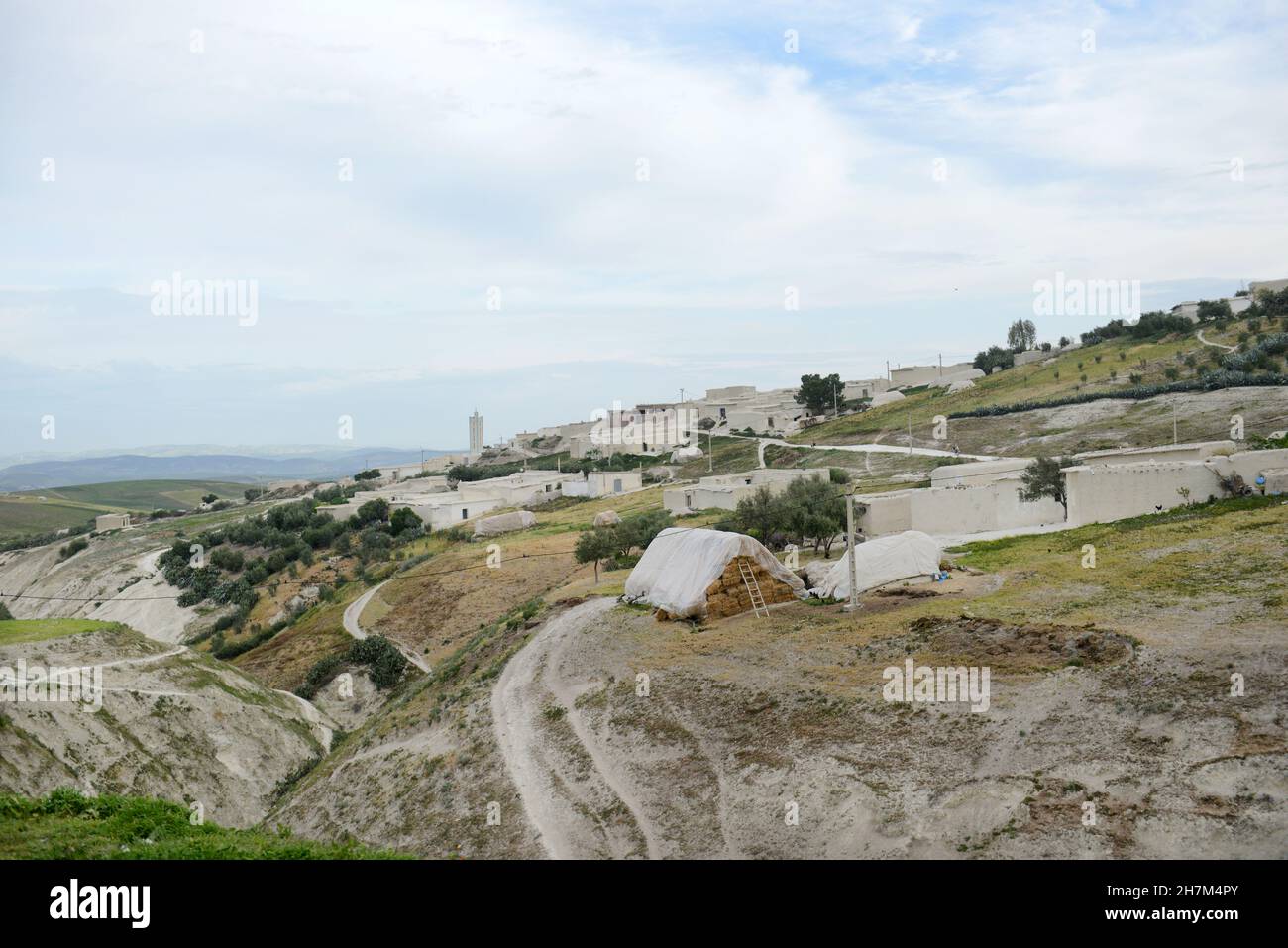A small Moroccan village in the Rif mountains region in northern ...