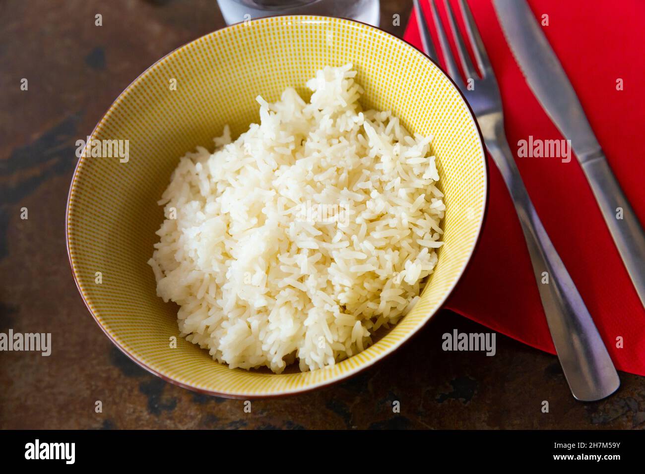 Popular dish around the world of boiled rice Stock Photo - Alamy