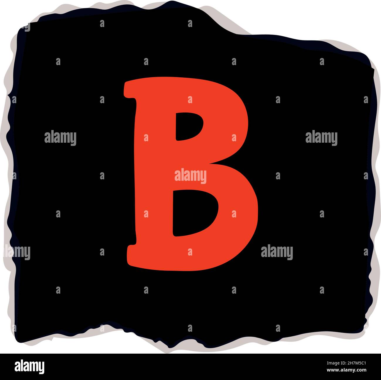 ransom note with letter B Stock Vector Image & Art - Alamy