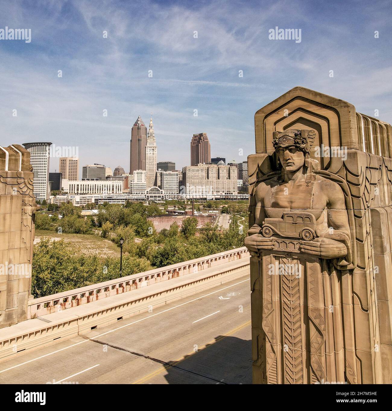 Cleveland Skyline - The Guardians Stock Photo - Alamy