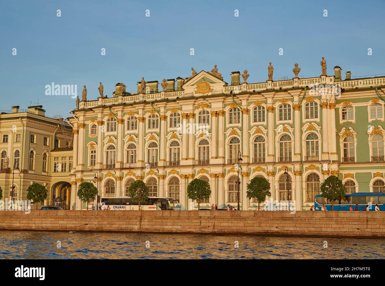 Hermitage (Winter Palace) in St. Petersburg, Palace Embankment ...