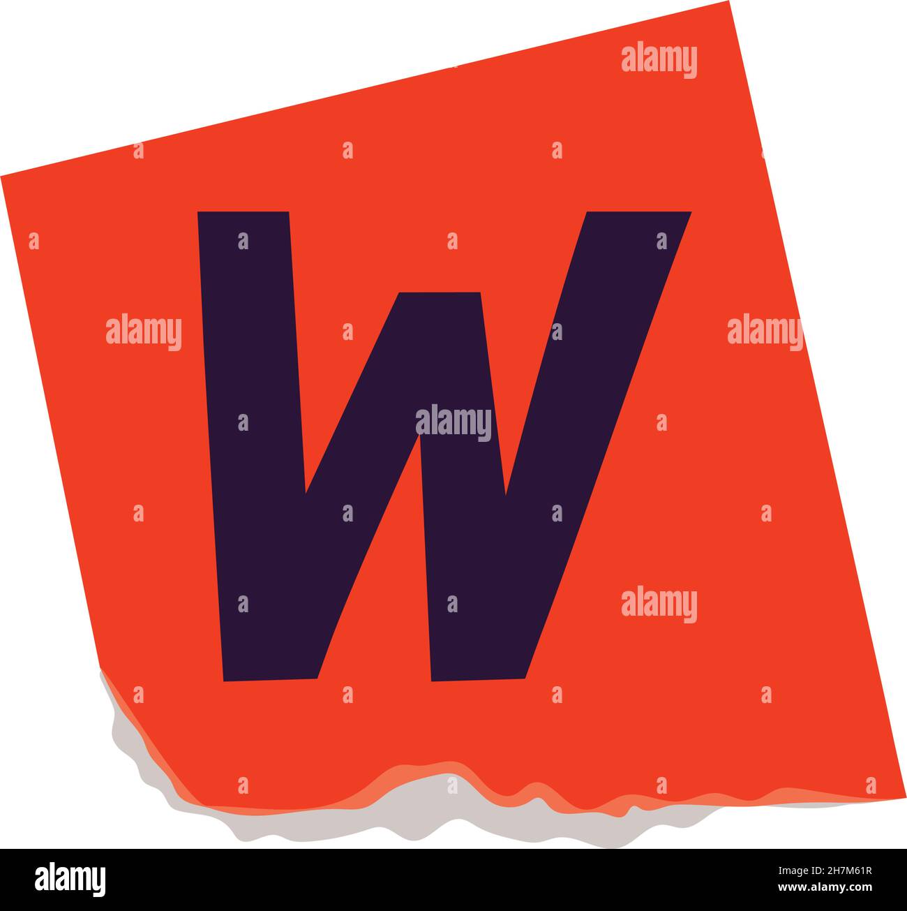 ransom note with letter W Stock Vector Image & Art - Alamy