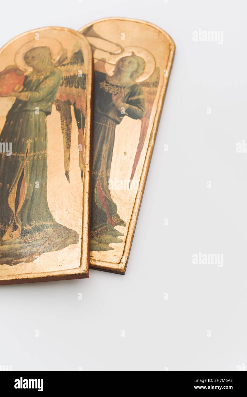 INVERIGO, ITALY - Nov 18, 2021: ancient religious art reproductions on ...