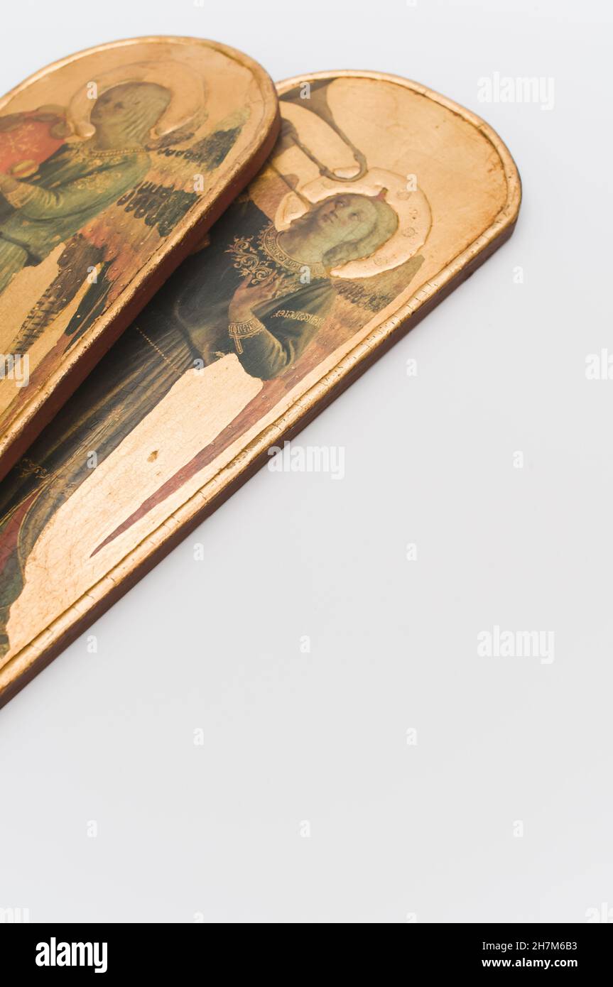 INVERIGO, ITALY - Nov 18, 2021: ancient religious art reproductions on ...