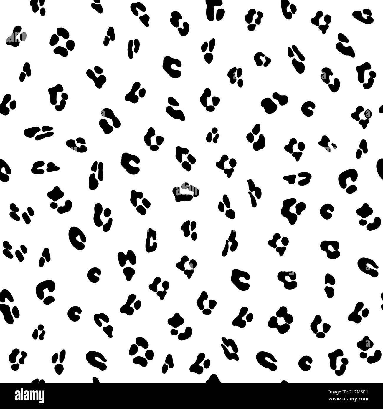 Leopard seamless black and white pattern. Leopard pattern design ...