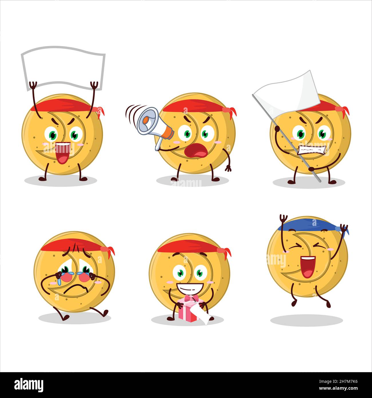 Mascot design style of dalgona candy moon character as an attractive ...