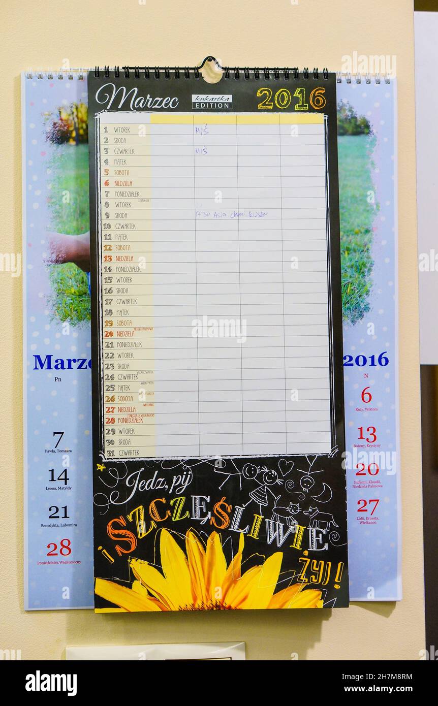 Polish calendar hi-res stock photography and images - Alamy